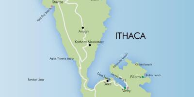 Ithaca Grecia mapa - Plano de Ítaca Grecia (Sur de Europa - Europa)